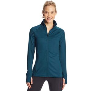 c9 champion women's full zip cardio jacket, jetson blue, medium