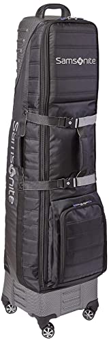 Samsonite "The Protector" Hardside And Softisde Golf Travel Bag With Shark Wheels, Waterproof Exterior, Black