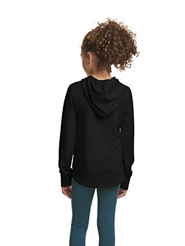 C9 Champion Girls' Fleece Asymmetrical Jacket, Ebony Heather, Medium