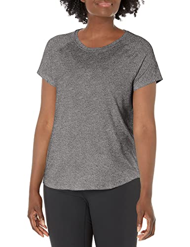 C9 Champion womens Soft Tech Tee T Shirt, Ebony Heather, Large US