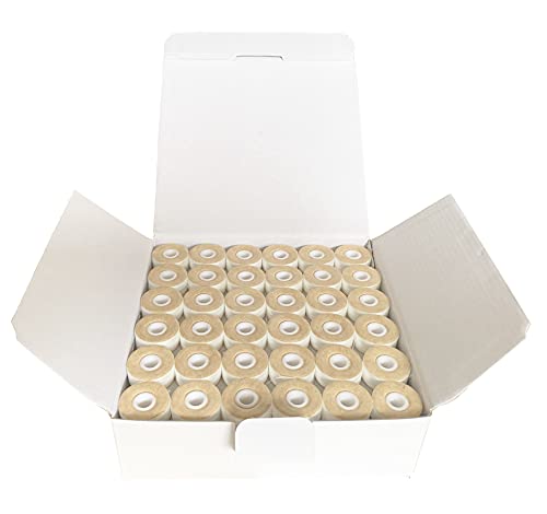 HimaPro 144 White Prewound Bobbins for Embroidery Machines Size L (SA155) Cardboard Sided Good for Brother, Babylock, Janome, Bernina, Husqvarna, Pfaff Embroidery Machines Etc (White) - 60 Weight