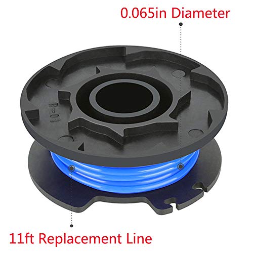 0.065" Line String Trimmer Autofeed Replacement Spool Compatible with Ryobi One+ AC14RL3A 18V,24V,40V Cordless Trimmers,12 Pack (10 Replacement Spool, 2 Trimmer Cap) by LIYYOO