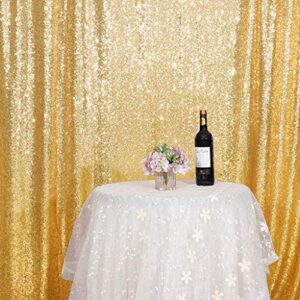 Juya Delight 4ft x 7ft New Gold Sequin Photography Backdrop Curtain for Wedding Party Decoration Festival Ceremony