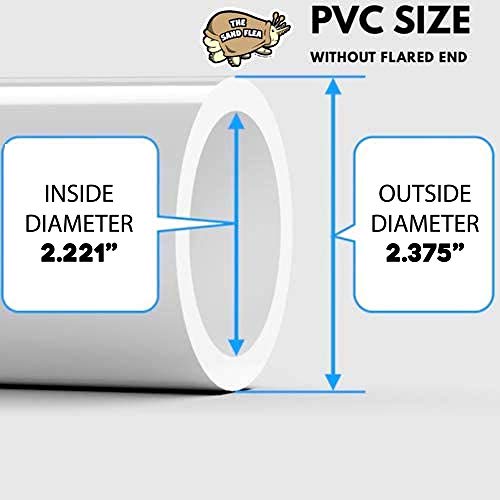 Sand Flea Surf Fishing Rod Holder Beach Sand Spike. 2, 3 or 4 Foot Lengths. Made from Impact and UV Resistant PVC. 100% USA Made. (Black, 2)