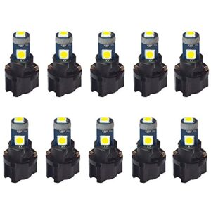 blyilyb 10-pack t5 37 74 led bulb with twist lock socket pc74 pc37 dashboard instrument panel gauge cluster light