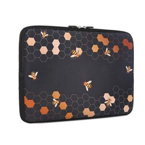 icasso 13-13.3 inch laptop sleeve bag, waterproof shock resistant neoprene notebook protective bag carrying case compatible macbook pro/macbook air - honeycomb