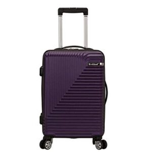 Rockland Star Trail Hardside Spinner Wheel Luggage, Purple, Carry-On 20-Inch