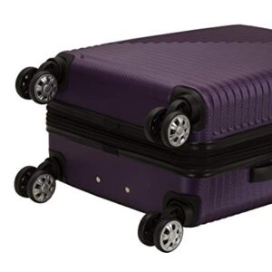 Rockland Star Trail Hardside Spinner Wheel Luggage, Purple, Carry-On 20-Inch