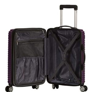 Rockland Star Trail Hardside Spinner Wheel Luggage, Purple, Carry-On 20-Inch