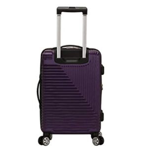 Rockland Star Trail Hardside Spinner Wheel Luggage, Purple, Carry-On 20-Inch