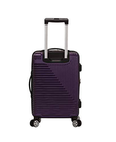 Rockland Star Trail Hardside Spinner Wheel Luggage, Purple, Carry-On 20-Inch