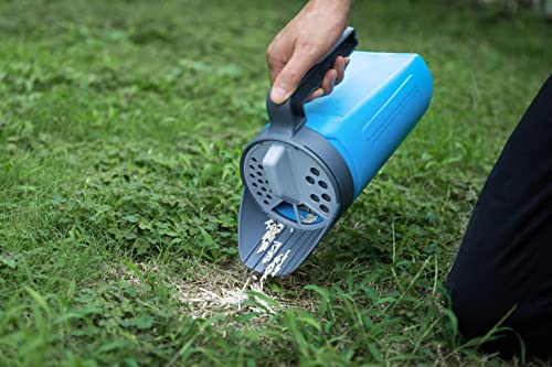 TIPU Hand Spreader Shaker, Handheld Spreader for Grass Seed, Fertilizer & Earth Food, Snow Salt, Ice and Snow Melt - Multiple Adjustable Opening Sizes for All Purpose- Up to 80 Oz