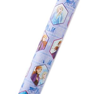 American Greetings Reversible All-Occasion and Birthday Wrapping Paper, Disney Frozen (1 Pack, 75 sq. ft.)