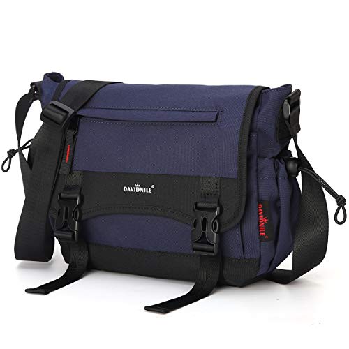 Messenger Bag for Men Women, Classic Crossbody Bookbag, Lightweight Nylon Travel Shoulder Bag