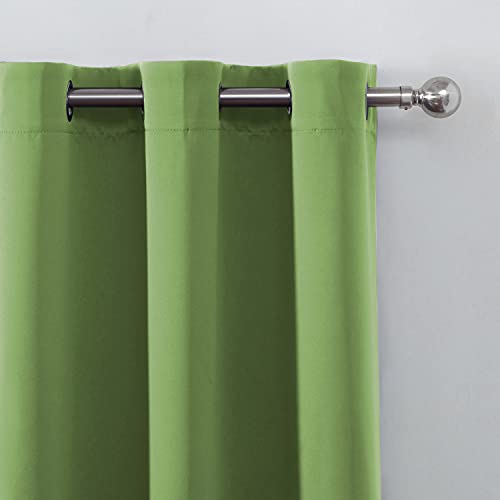 LEMOMO Light Green Blackout Curtains for Bedroom Room Darkening Curtains/Draperies 52 x 84 Inches Long Thermal Insulated Living Room Curtains Set of 2 Panels