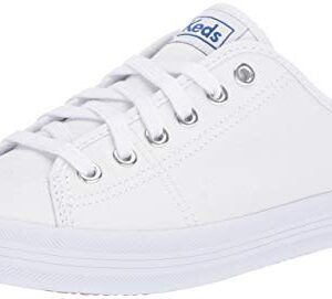 Keds womens Kickstart Mule Core Canvas Sneaker, White, 7.5 US