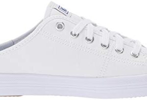 Keds womens Kickstart Mule Core Canvas Sneaker, White, 7.5 US