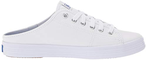 Keds womens Kickstart Mule Core Canvas Sneaker, White, 7.5 US