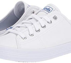 Keds womens Kickstart Mule Core Canvas Sneaker, White, 7.5 US