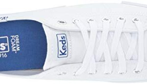 Keds womens Kickstart Mule Core Canvas Sneaker, White, 7.5 US