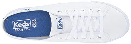 Keds womens Kickstart Mule Core Canvas Sneaker, White, 7.5 US