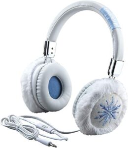 ekids m48 disney frozen 2 kids headphones fashion with built in microphone, stream audio playback disney plus, adjustable kids headband home travel