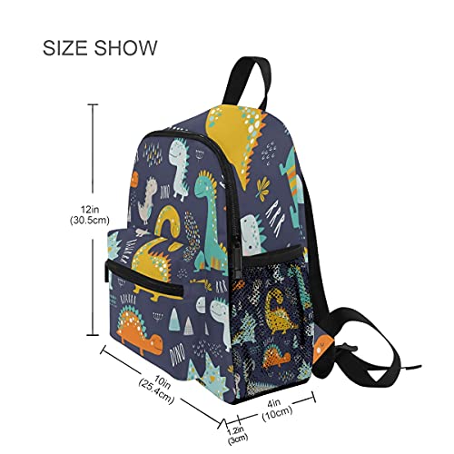 OREZI Dinosaur Pattern Toddler backpack for Boys Cute Kids Backpack Snack Bag Preschool Bag Travel Bacpack for Little Boy Girl