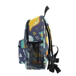 OREZI Dinosaur Pattern Toddler backpack for Boys Cute Kids Backpack Snack Bag Preschool Bag Travel Bacpack for Little Boy Girl