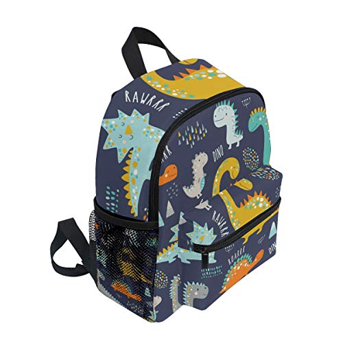 OREZI Dinosaur Pattern Toddler backpack for Boys Cute Kids Backpack Snack Bag Preschool Bag Travel Bacpack for Little Boy Girl