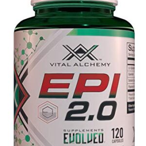 Epi 2.0 - Hard Lean Muscle Mass Gainer and Strength Booster from Vital Alchemy|Epicatechin with quercetin and piperine for better mass gainer and joint support