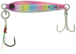 jackall 4525807182804 jig metal jig, 0.4 oz (10 g), pink candy/glow dot