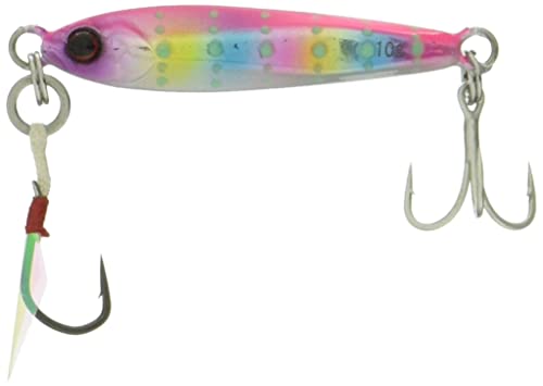 JACKALL 4525807182804 JIG Metal Jig, 0.4 oz (10 g), Pink Candy/Glow Dot