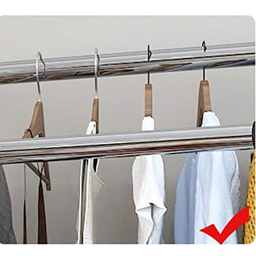 Coat Rack Coat Rack Stand,Coat Rack Coat Hat Stand Garment Rack, 2-Layer Storage with Pulley Adjustable Adjustable Drying Rack, Clothes Pole Hanger, Indoor/Balcony/Outdoor,Black