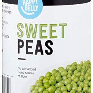 Amazon Brand - Happy Belly Sweet Peas, No Salt Added, 15 Ounce