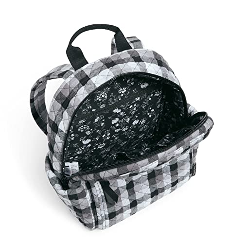 Vera Bradley Women's Cotton Small Backpack, Kingbird Plaid, One Size