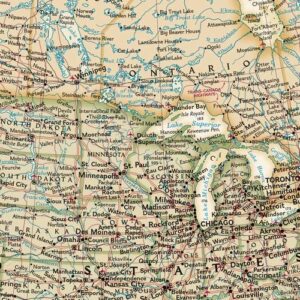 National Geographic: North America Executive Wall Map - Antique Style - 23.5 x 30.25 inches - Art Quality Print