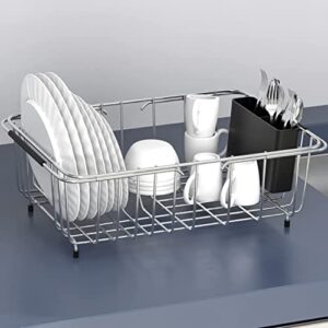 kesol expandable dish drying rack in sink dish drainer - dish drying rack for kitchen sink accessories - in sink dish drainer stainless steel sink rack - over the sink dish drying rack - rustproof