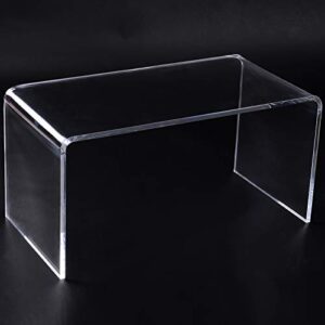 HOMCOM 32" Long Rectangle All Acrylic 15mm Thick Waterfall Coffee Table, Clear