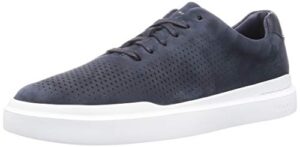 cole haan men's grandpro rally laser perf sneaker, navy ink nubuck, 10