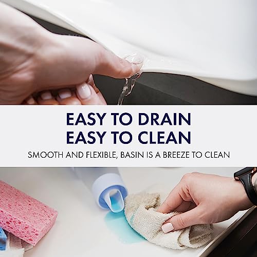 BASIN - Under Sink Mat - Cabinet Liner - The ORIGINAL Silicone Under Sink Mats For Kitchen Waterproof - House Organization Must Haves - New Home Must Haves - Large Silicone Mat Drip Tray 34"x22" White