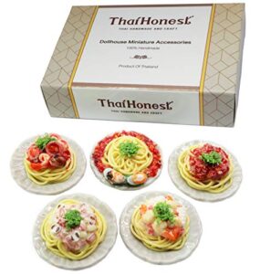 thaihonest mixed 5 assorted spaghetti dollhouse miniature food,tiny food