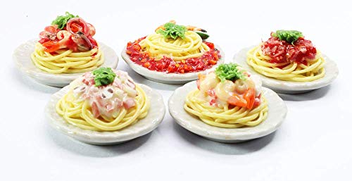 ThaiHonest Mixed 5 Assorted Spaghetti Dollhouse Miniature Food,Tiny Food