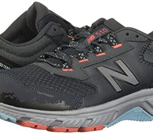 New Balance Women's 510 V5 Trail Running Shoe, Gunmetal/Wax Blue/Wax Blue, 8.5