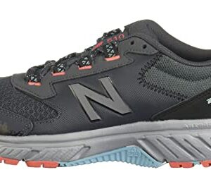 New Balance Women's 510 V5 Trail Running Shoe, Gunmetal/Wax Blue/Wax Blue, 8.5