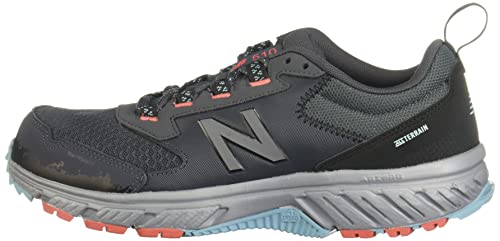 New Balance Women's 510 V5 Trail Running Shoe, Gunmetal/Wax Blue/Wax Blue, 8.5