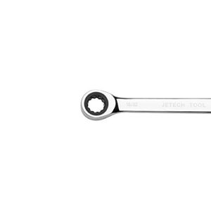 Jetech Double Box End Ratcheting Wrench (15/32 Inch x 1/2 Inch) - Heavy Duty Cr-V Box Ratcheting Gear Spanner