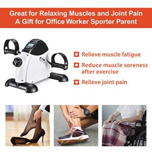 Under Desk Bike Pedal Exerciser Portable Home Exercise Bike Pedal Exerciser Foot Peddler Portable Therapy Bicycle Leg Peddler Portable Mini Cycle Bike for Hands Arm Trainer