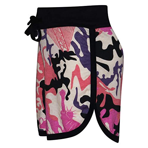 Kids Girls Shorts 100% Cotton Gym Sports Camouflage Baby Pink Summer Hot Pants