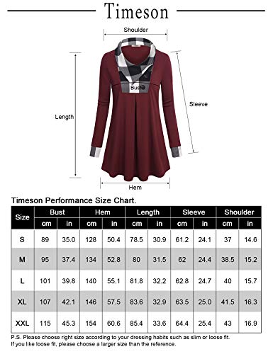 Timeson Winter Tunic Tops,V Neck Cotton Long Tunics for Leggings Ladies Long Sleeve Sweaters Loose Thick Button Sweatshirts Knit A Line Winter Leggings Shirts Fall Fleece Tops Carbon Gray X-Large