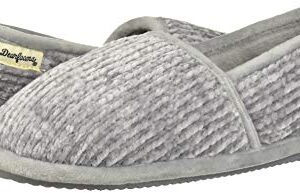 Dearfoams Women's Chenille A-Line Slipper, Sleet, Large